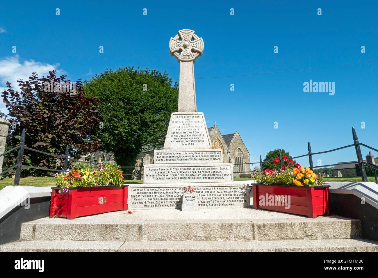 War memorial at St Columb Major in Cornwall Stock Photo - Alamy
