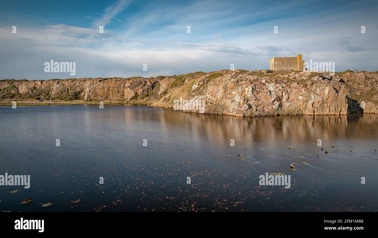 Abandoned old military outpost in Dagshog, Sweden Stock Photo - Alamy