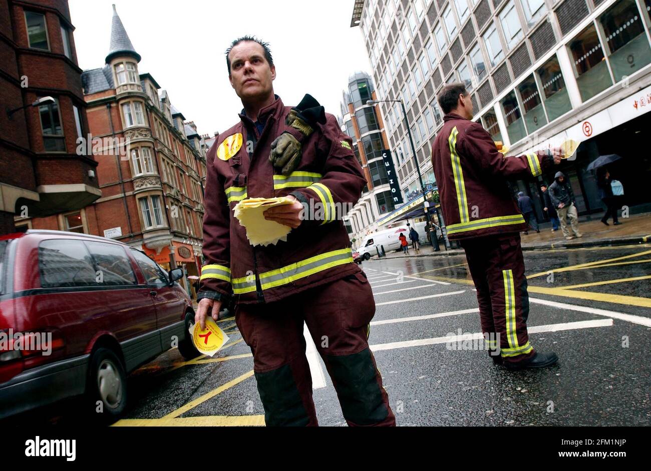 Firemen on strike outside the SoHo Fire Station on Shaftsbury Avenue.22 ...