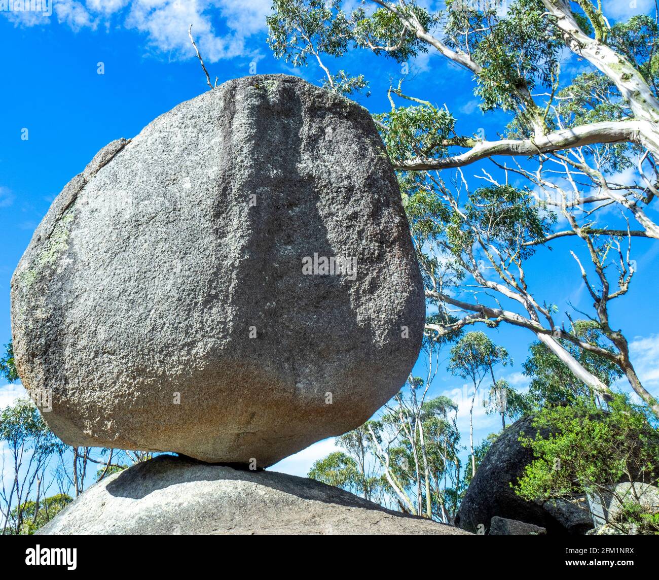 Balancing Rock 6 metre-high granite boulder on the Castle Rock Walk ...