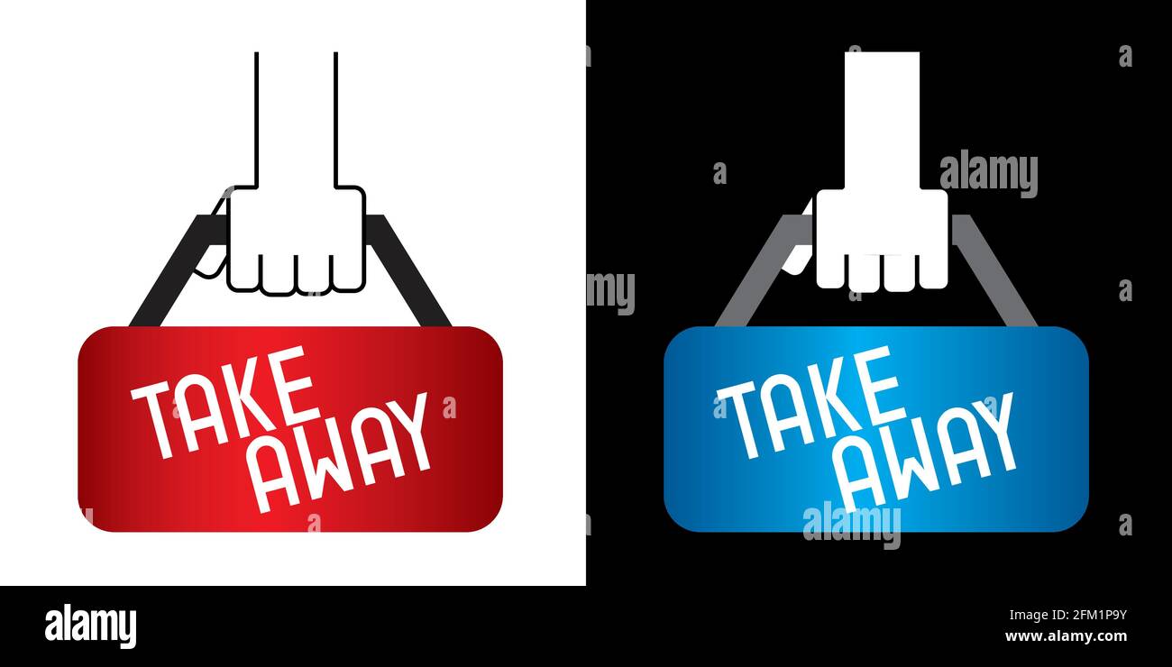 Take away bag drawing - vector illustration Stock Vector Image & Art ...