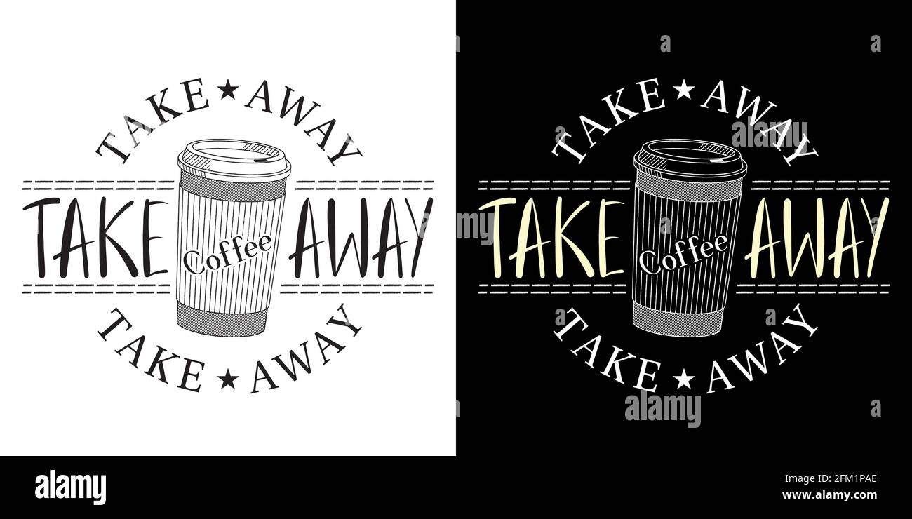 Take away coffee concept - vector illustration Stock Vector Image & Art ...