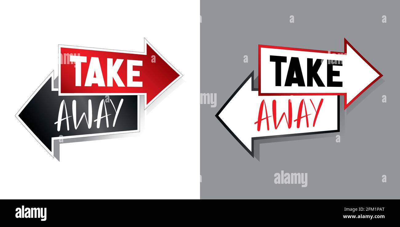 Take away concept, arrows - vector illustration Stock Vector Image ...