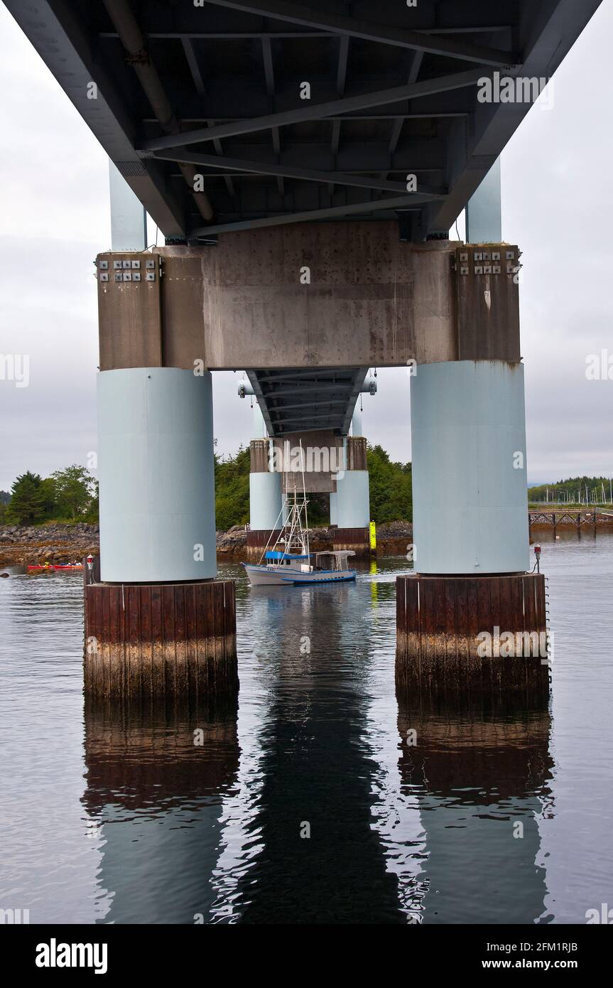 Bridge pilings, Sitka, Alaska Stock Photo - Alamy