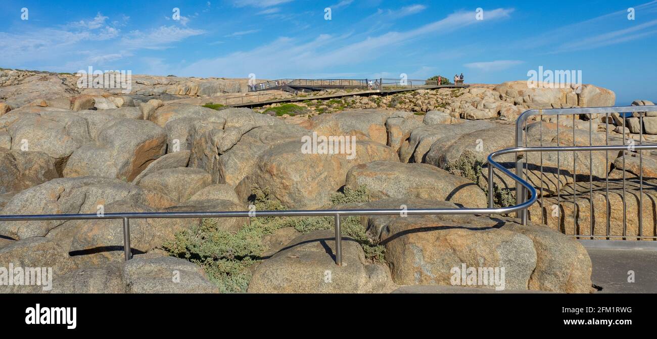 railing of path to cantilevered viewing platform at The Gap Torndirrup ...