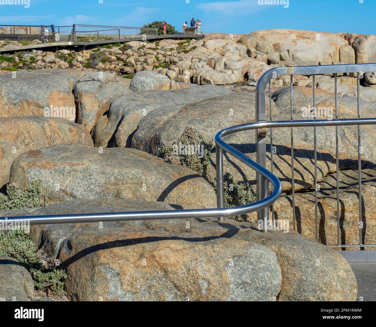 railing of path to cantilevered viewing platform at The Gap Torndirrup ...