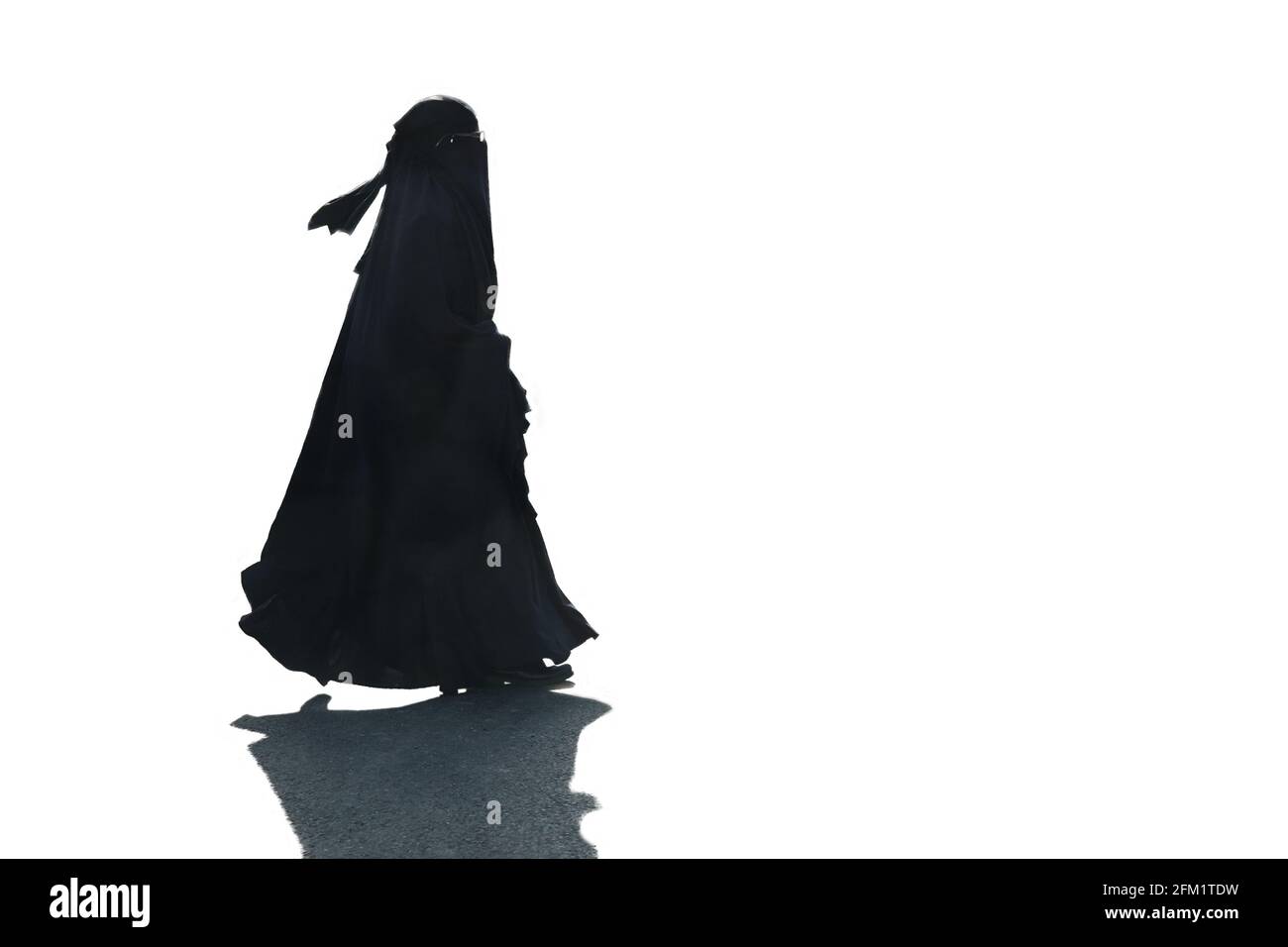 Muslim girl wearing black burkha Cut Out Stock Images & Pictures - Alamy