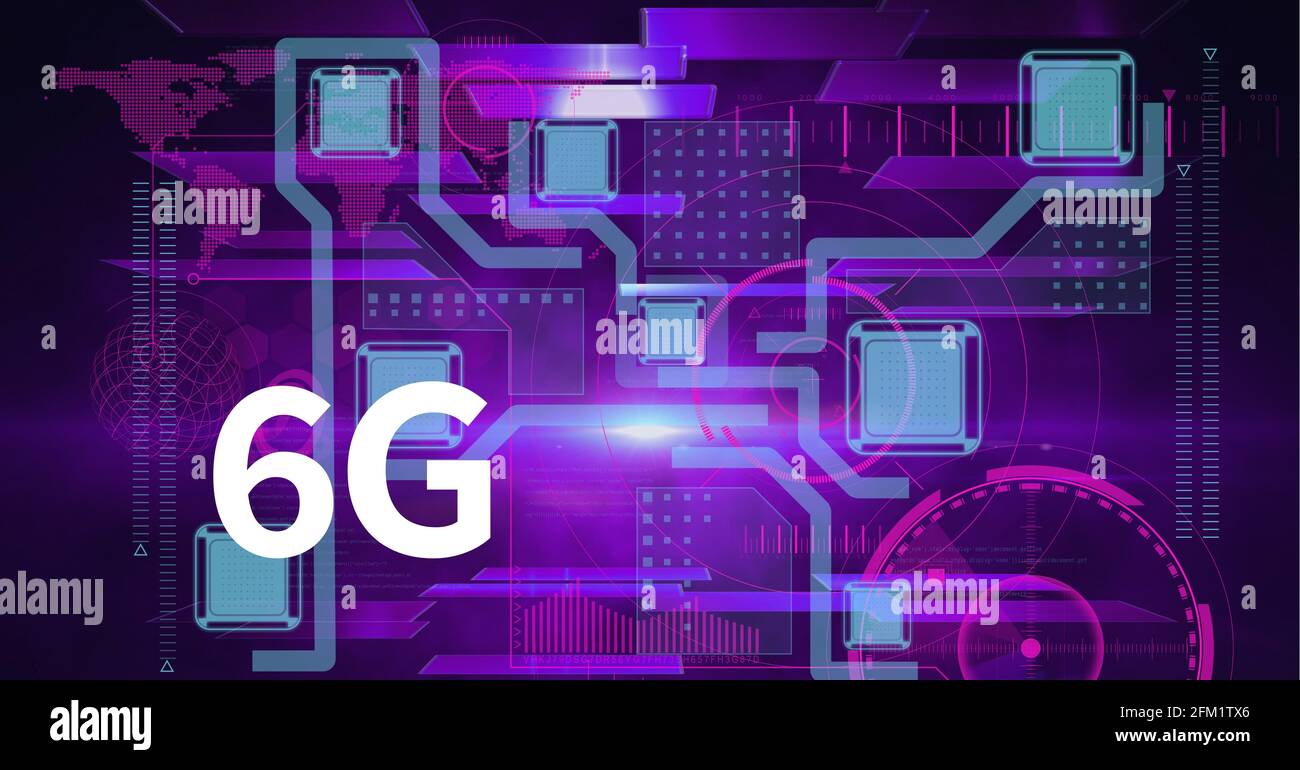 Composition of 6g text over network of connections, computer processor ...