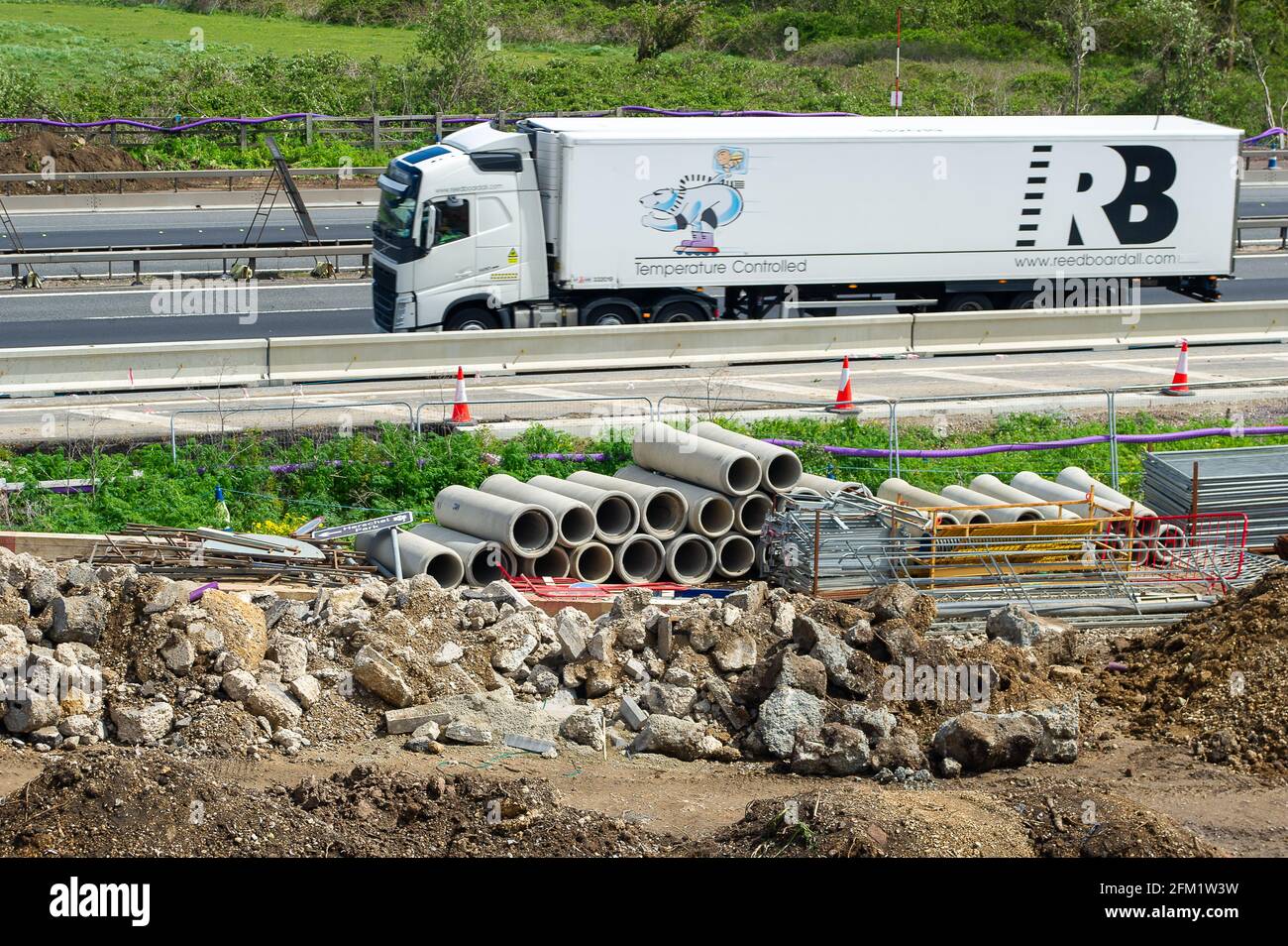 Slough, Berkshire, UK. 4th May, 2021. The M4 is being upgraded to a ...