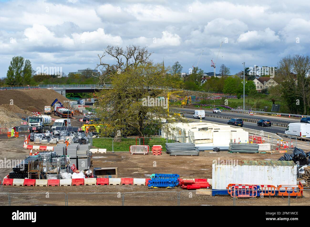 Slough, Berkshire, UK. 4th May, 2021. The M4 is being upgraded to a ...