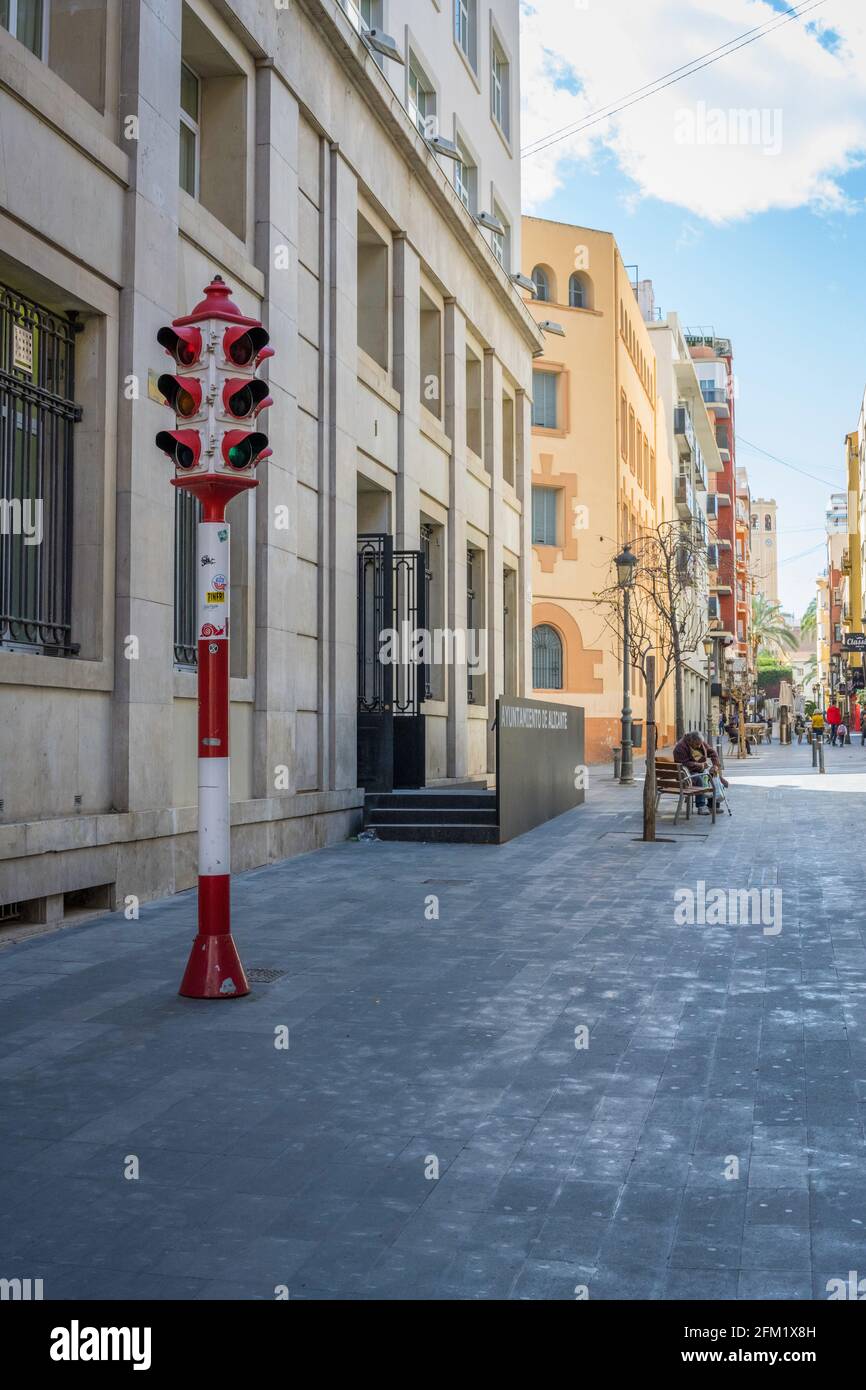Benidorm beach traffic lights hi-res stock photography and images - Alamy