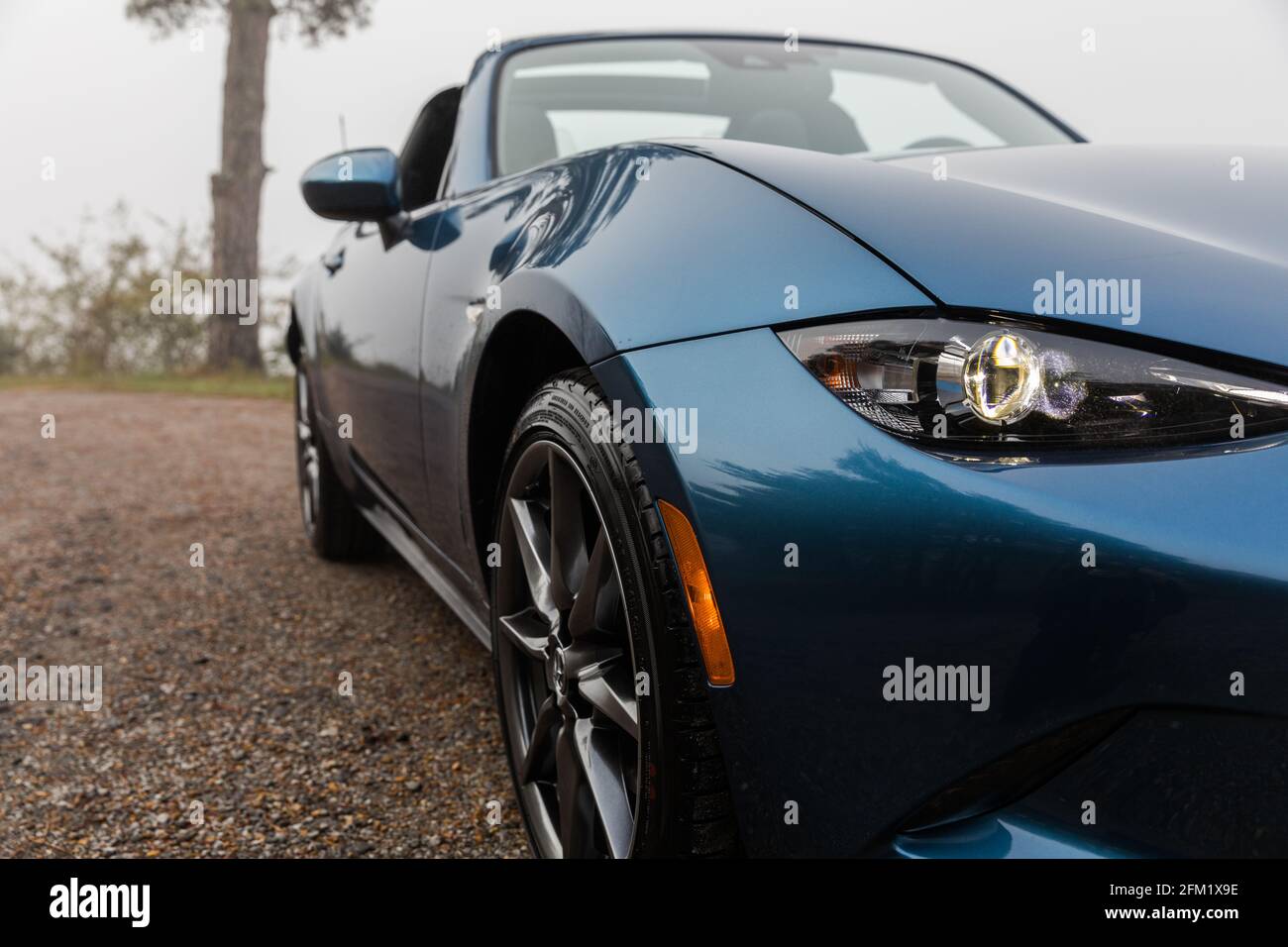 Front view of a new, blue 2020 Mazda MX-5 Miata GT RF Stock Photo - Alamy