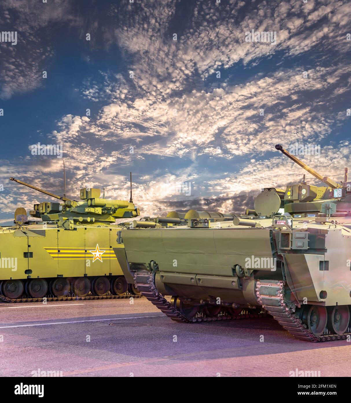 Russian modern weapons at night against the sky, Russia Stock Photo - Alamy