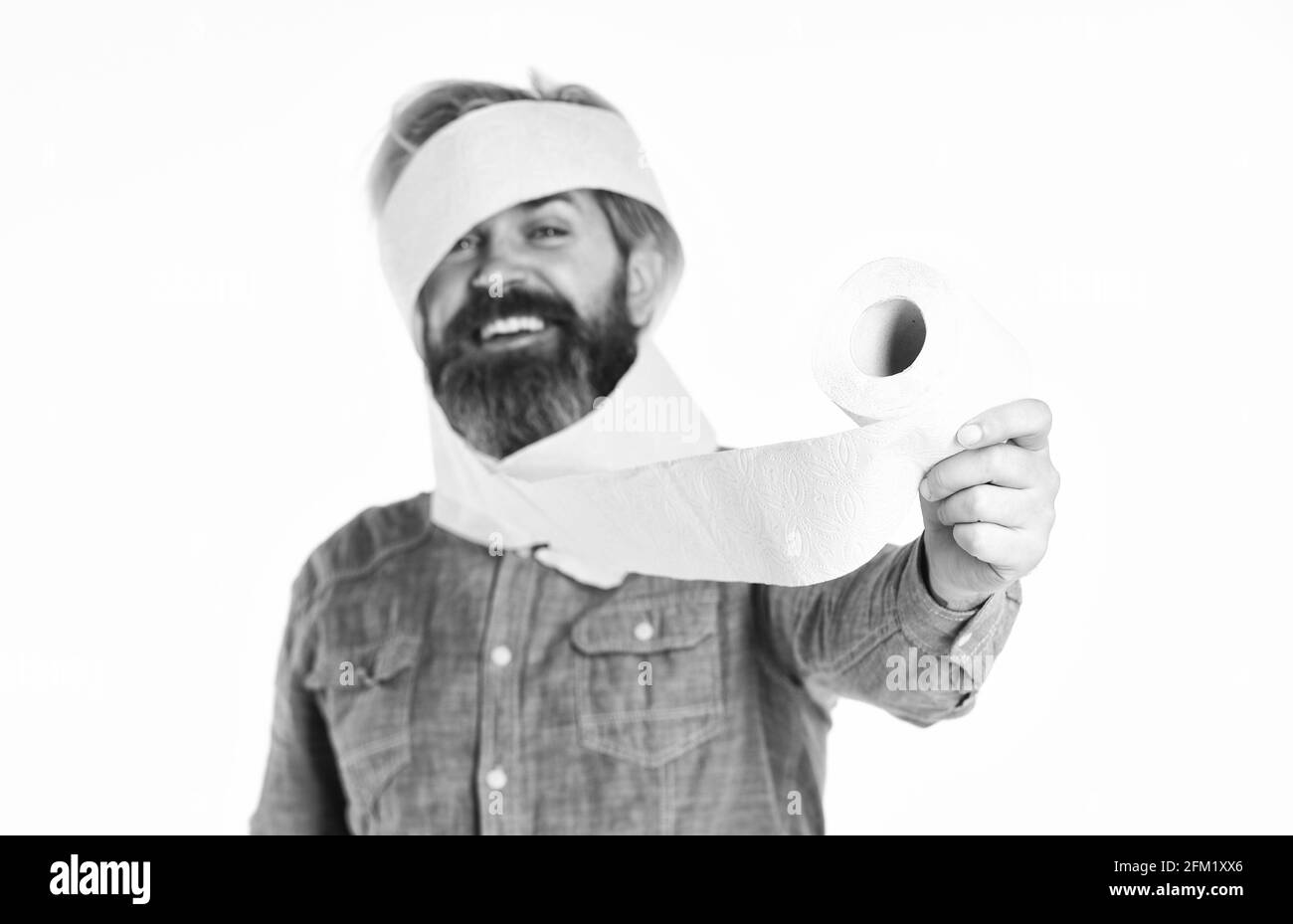 Hoarding toilet roll Black and White Stock Photos & Images - Alamy