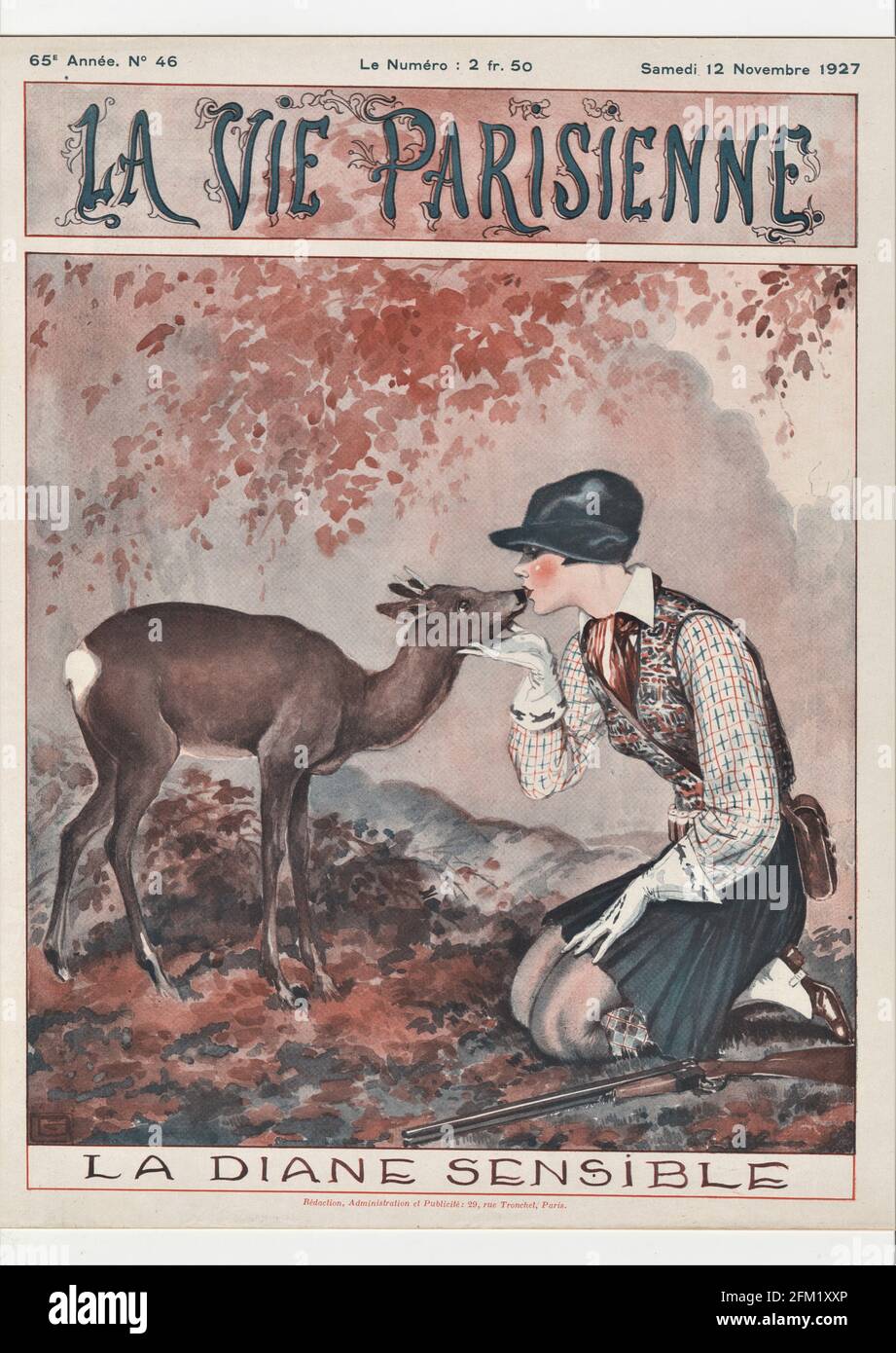 1920s France La Vie Parisienne Magazine Cover Stock Photo - Alamy