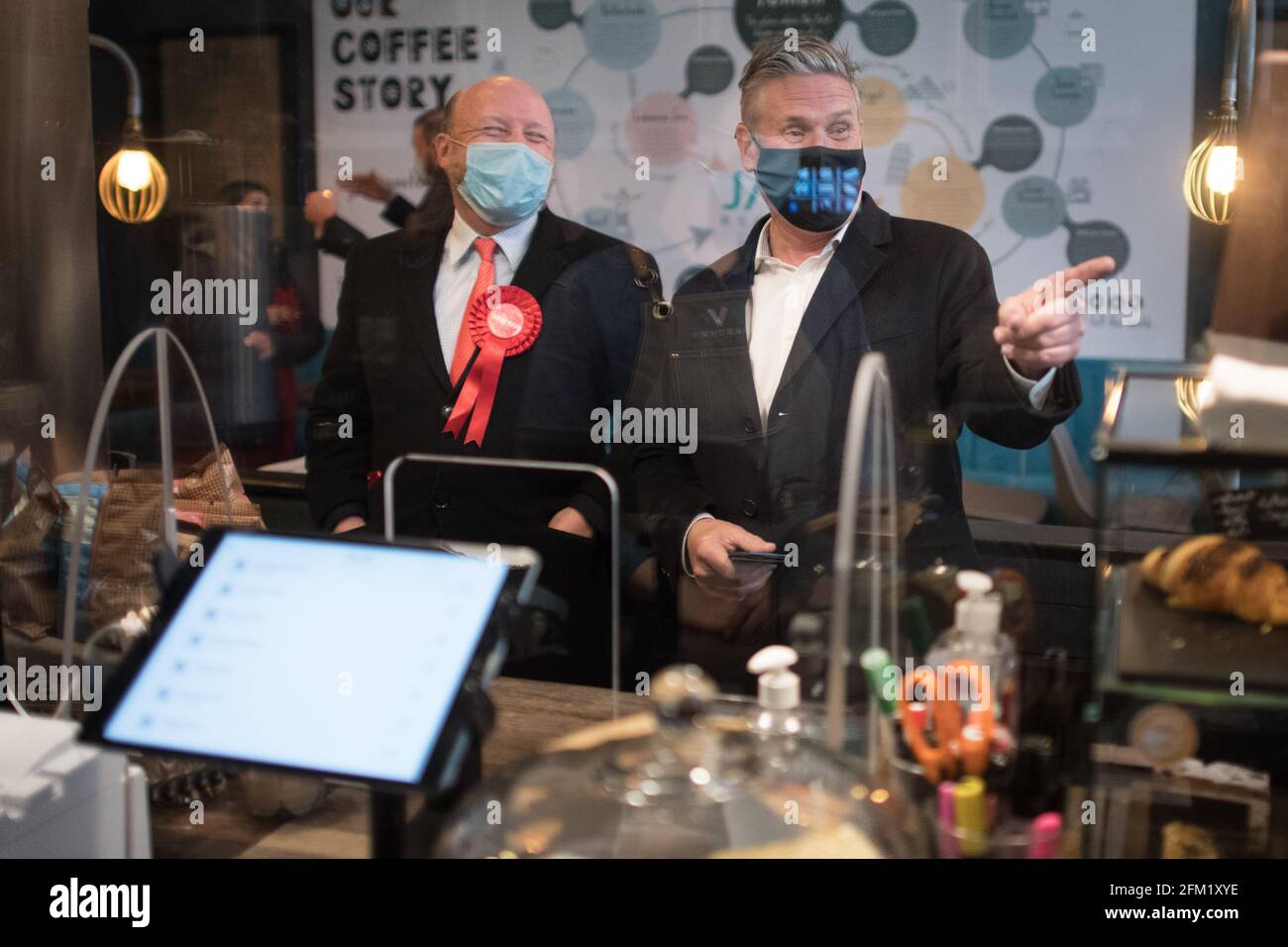 Leader of the Labour Party Sir Keir Starmer (right) with West Midlands ...