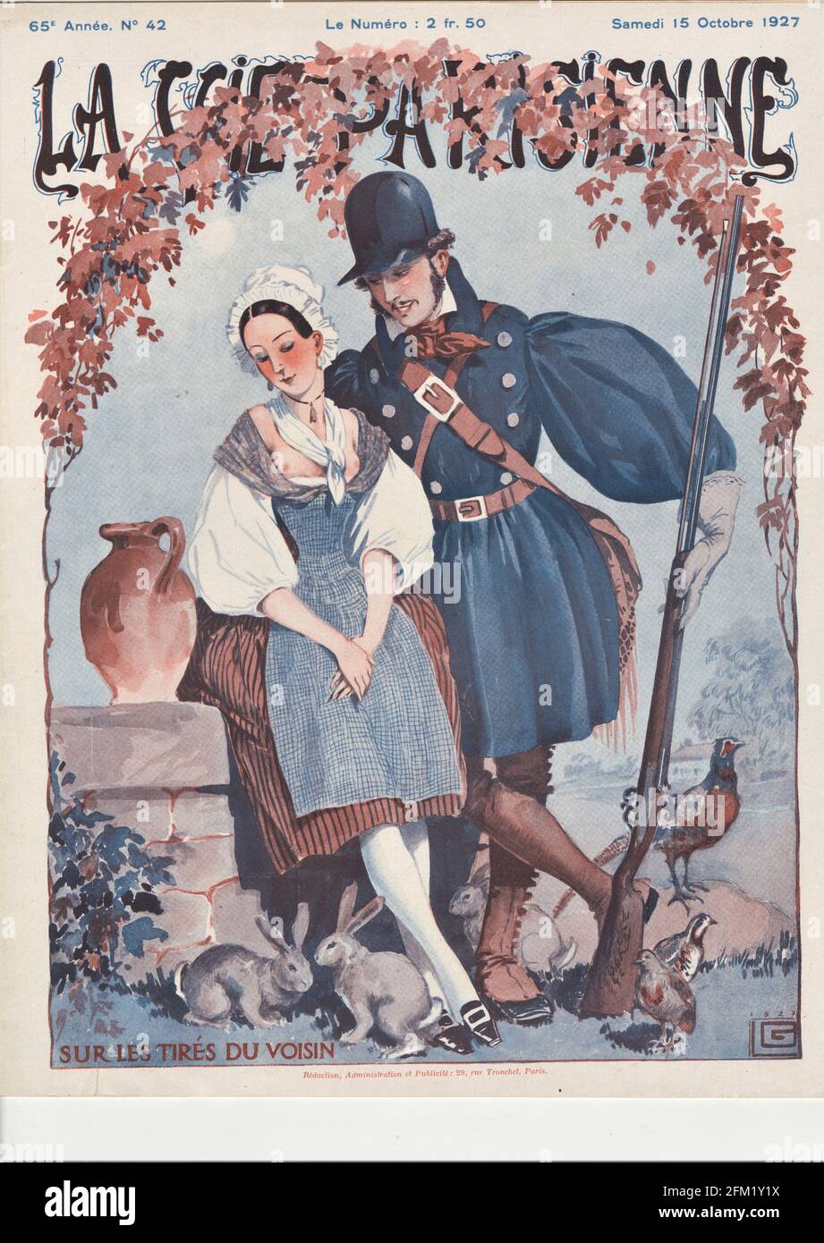 1920s France La Vie Parisienne Magazine Cover Stock Photo - Alamy