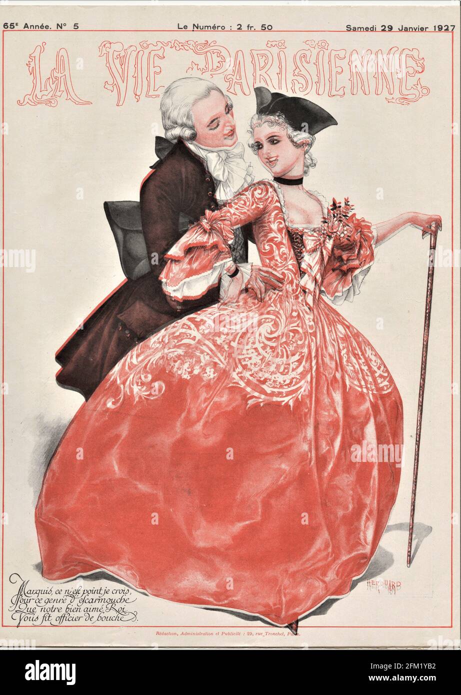 1920s France La Vie Parisienne Magazine Cover Stock Photo - Alamy