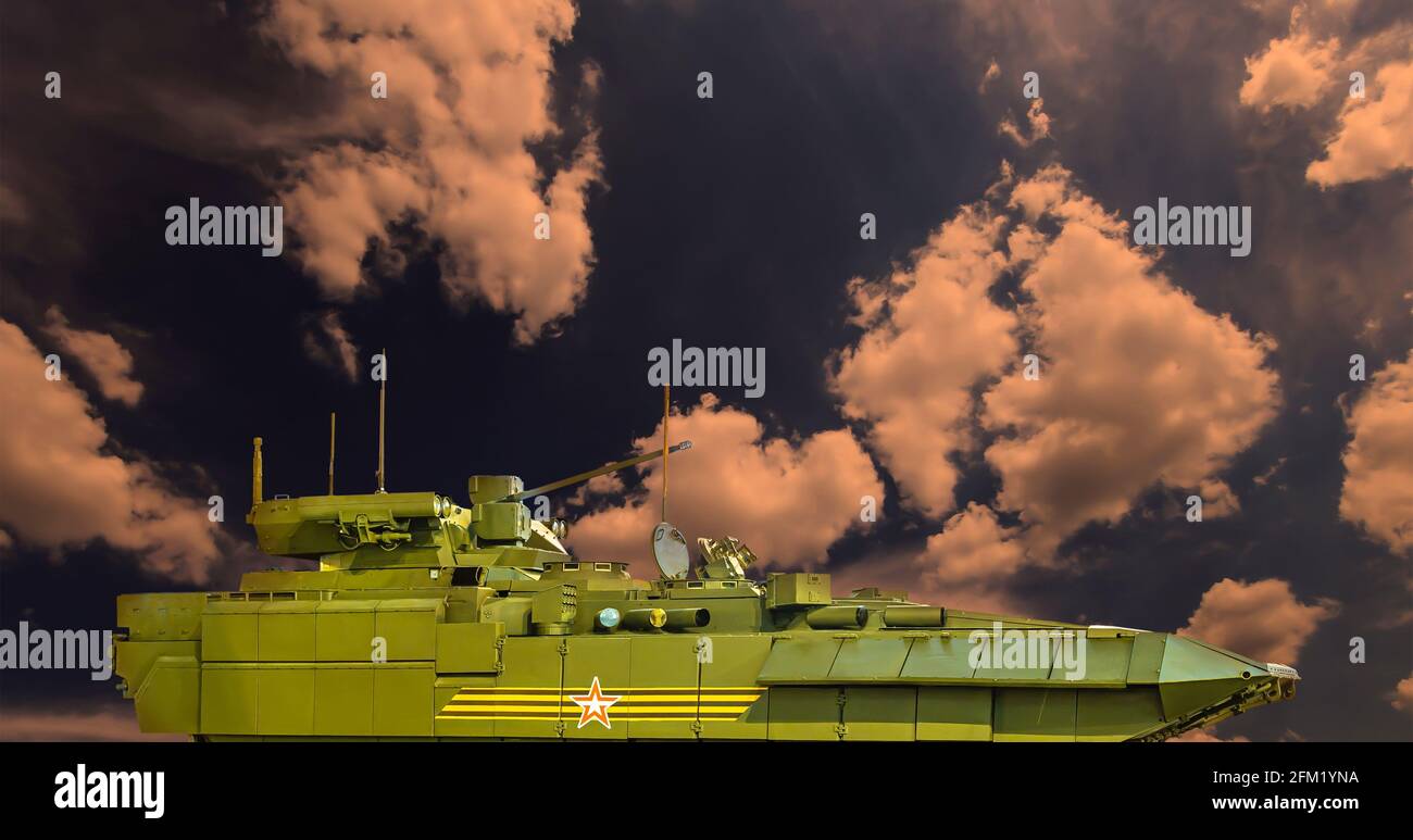 Russian modern weapons at night against the sky, Russia Stock Photo - Alamy