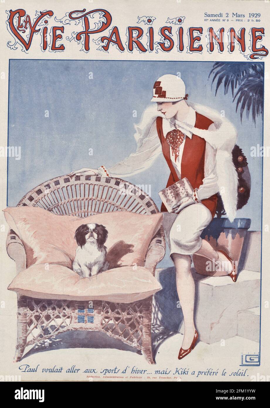 1920s France La Vie Parisienne Magazine Cover Stock Photo - Alamy
