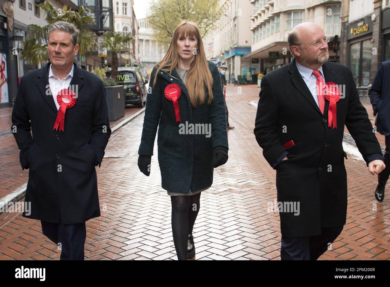 Leader of the Labour Party Sir Keir Starmer (far left) with Labour ...