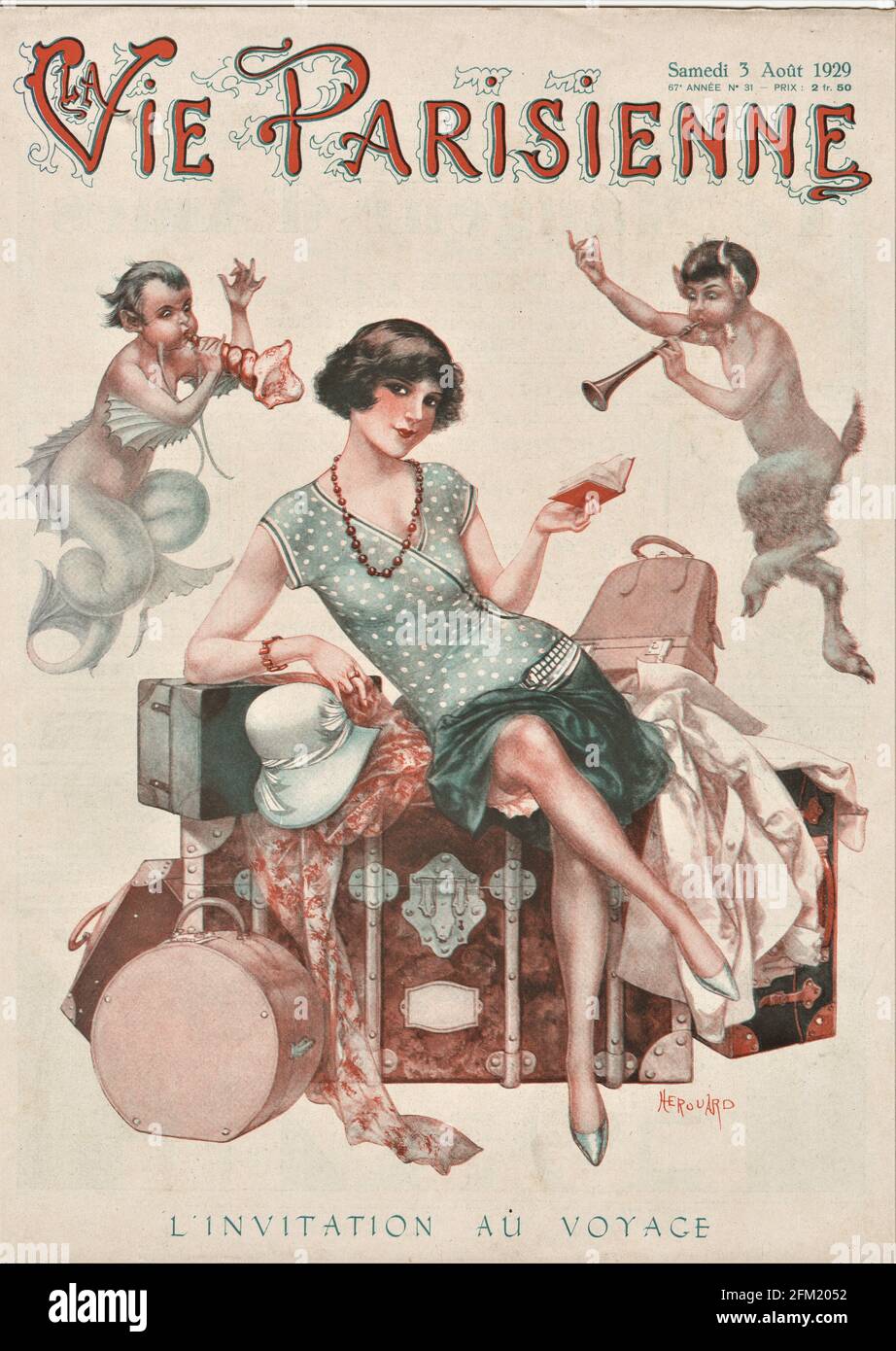 1920s France La Vie Parisienne Magazine Cover Stock Photo - Alamy