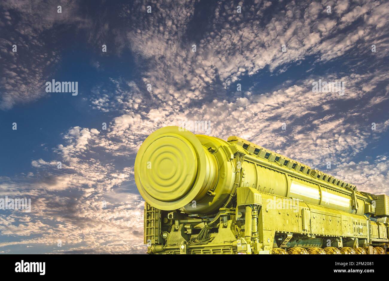 Russian modern weapons at night against the sky, Russia Stock Photo - Alamy