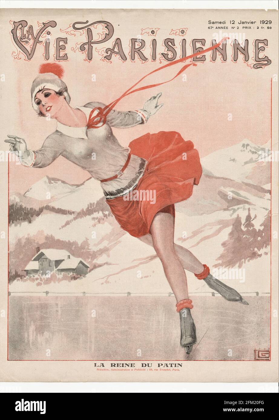 1920s France La Vie Parisienne Magazine Cover Stock Photo - Alamy