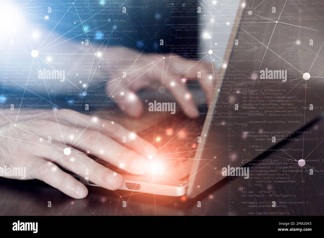 Hands on laptop hi-res stock photography and images - Alamy