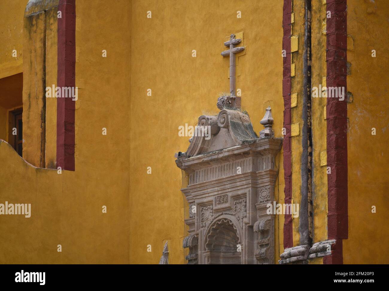 Baroque style facade architectural detail of the Catedral Basílica ...