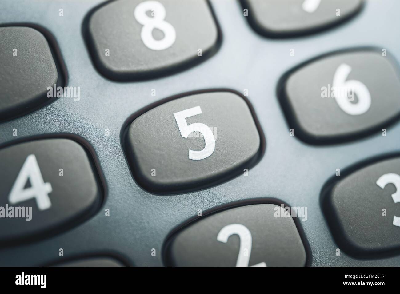 Numeric Keypad Of A Calculator With Number Five In Focus Stock Photo ...