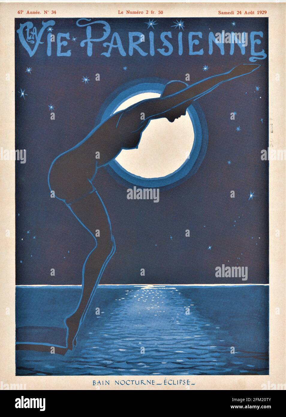 1920s France La Vie Parisienne Magazine Cover Stock Photo - Alamy