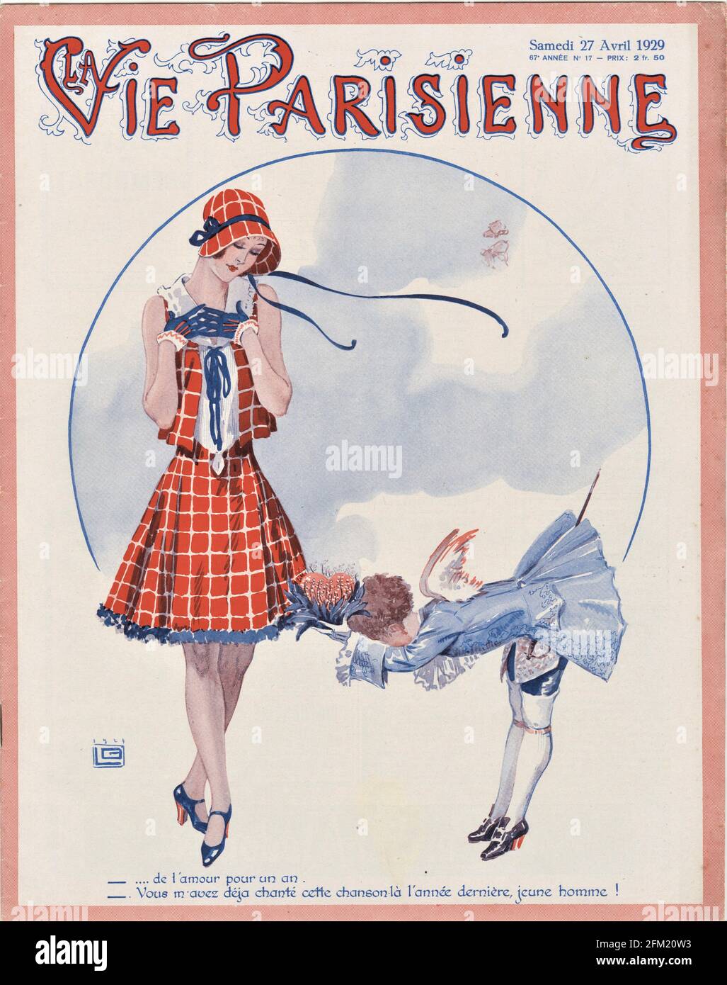1920s France La Vie Parisienne Magazine Cover Stock Photo - Alamy