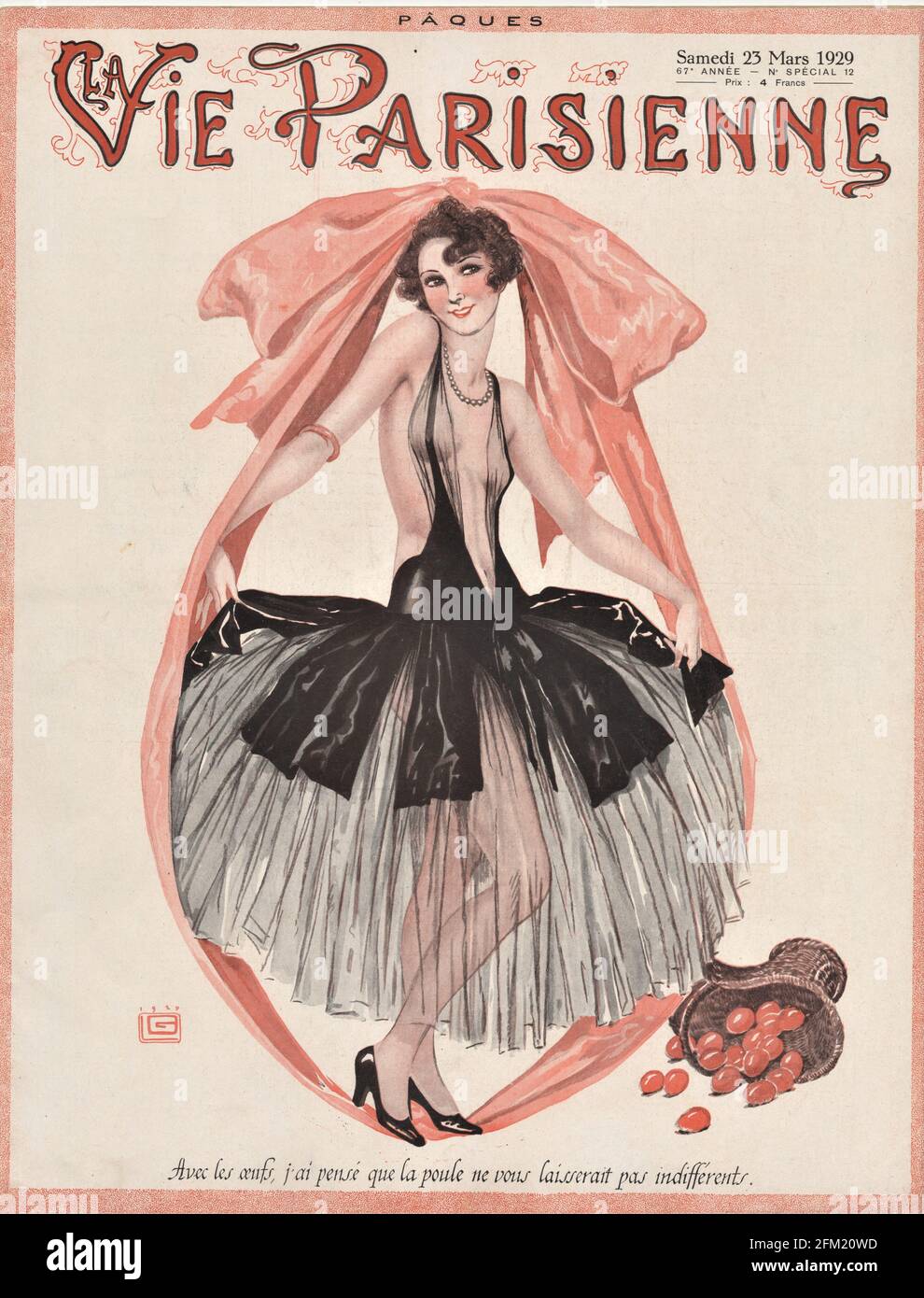 1920s France La Vie Parisienne Magazine Cover Stock Photo - Alamy