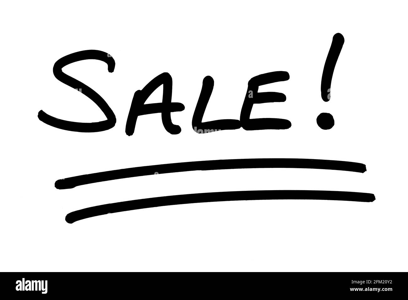 SALE! handwritten on a white background Stock Photo - Alamy