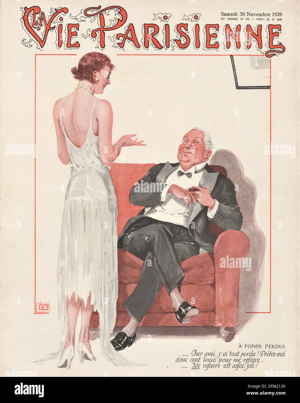 1920s France La Vie Parisienne Magazine Cover Stock Photo - Alamy