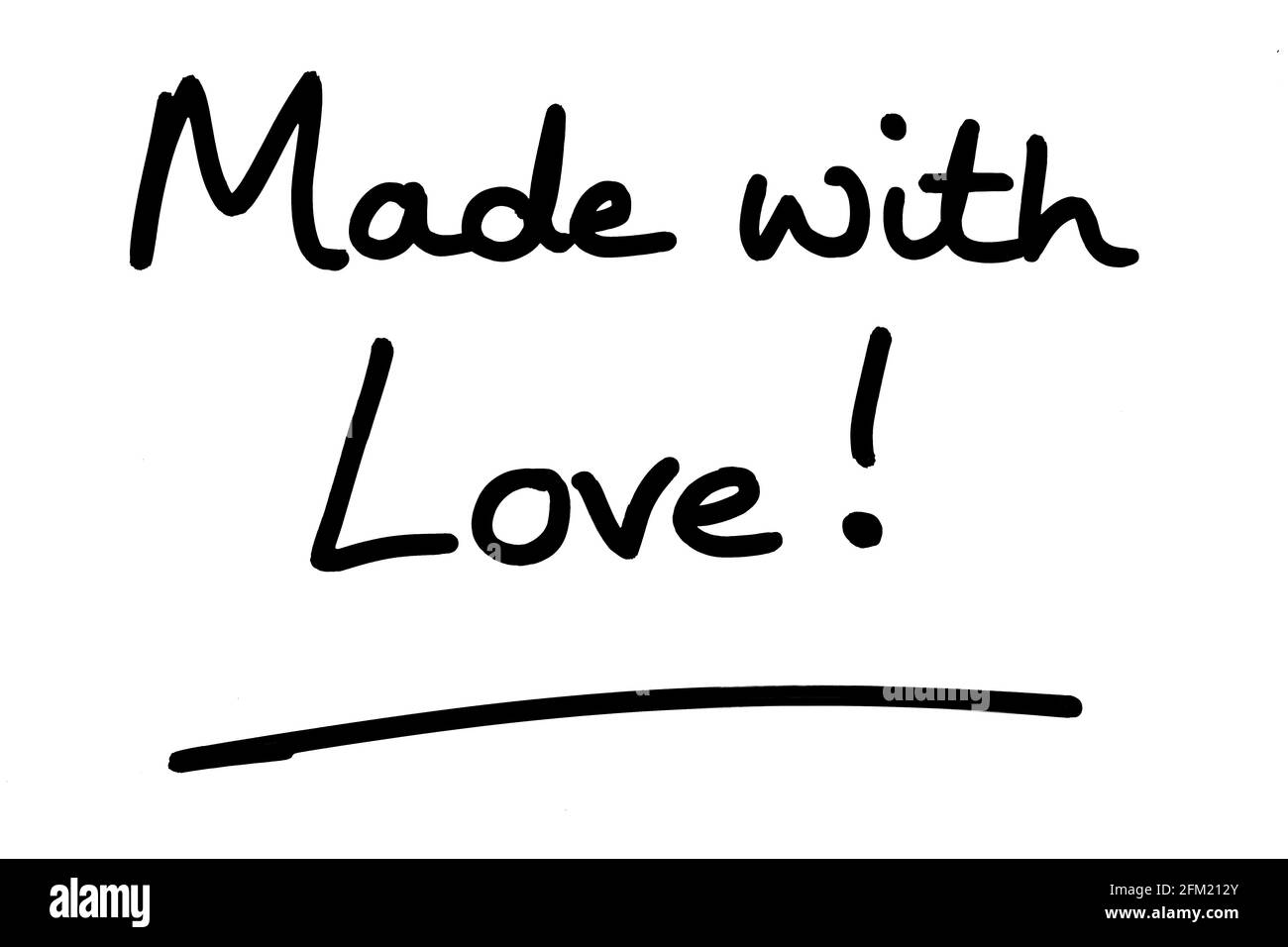 Made With Love Handwritten On A White Background Stock Photo Alamy made-with-love-handwritten-on-a-white-background-stock-photo-alamy