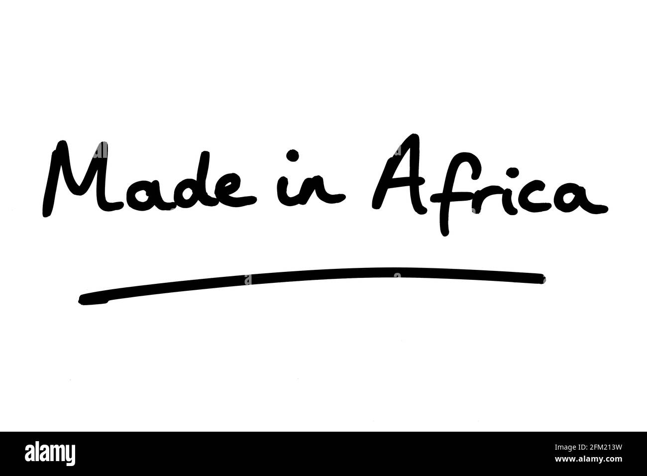 Made in Africa, handwritten on a white background Stock Photo - Alamy