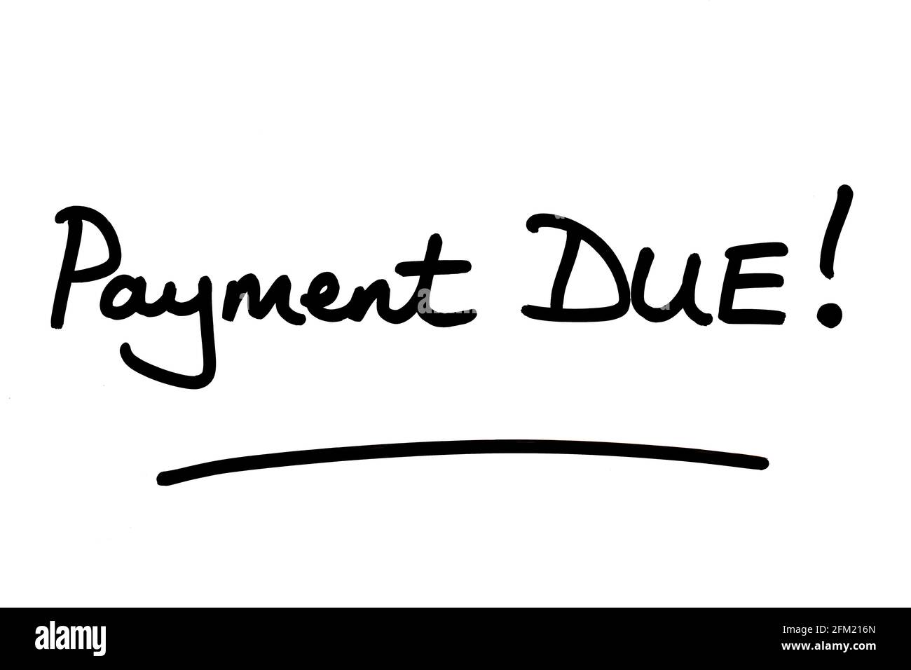 Payment DUE! handwritten on a wite background Stock Photo - Alamy