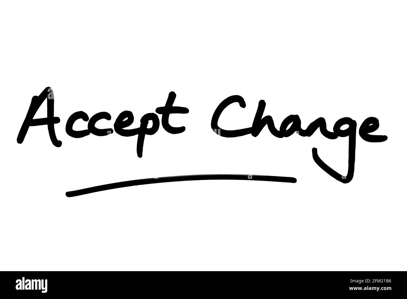 Accept Change, handwritten on a white background Stock Photo - Alamy