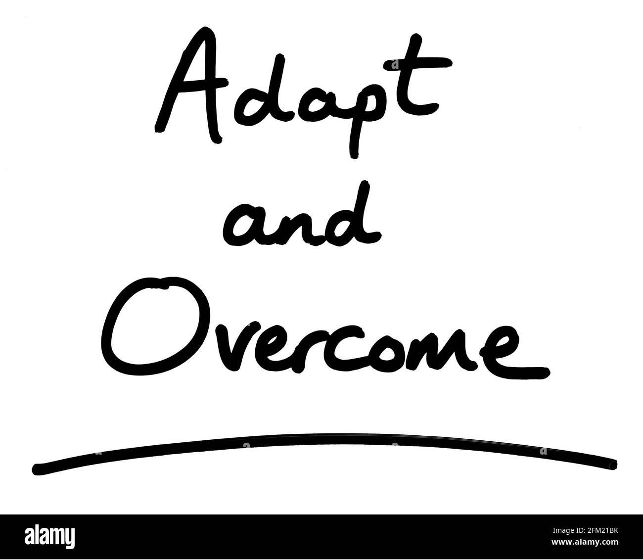 Adapt and Overcome, handwritten on a white background Stock Photo - Alamy
