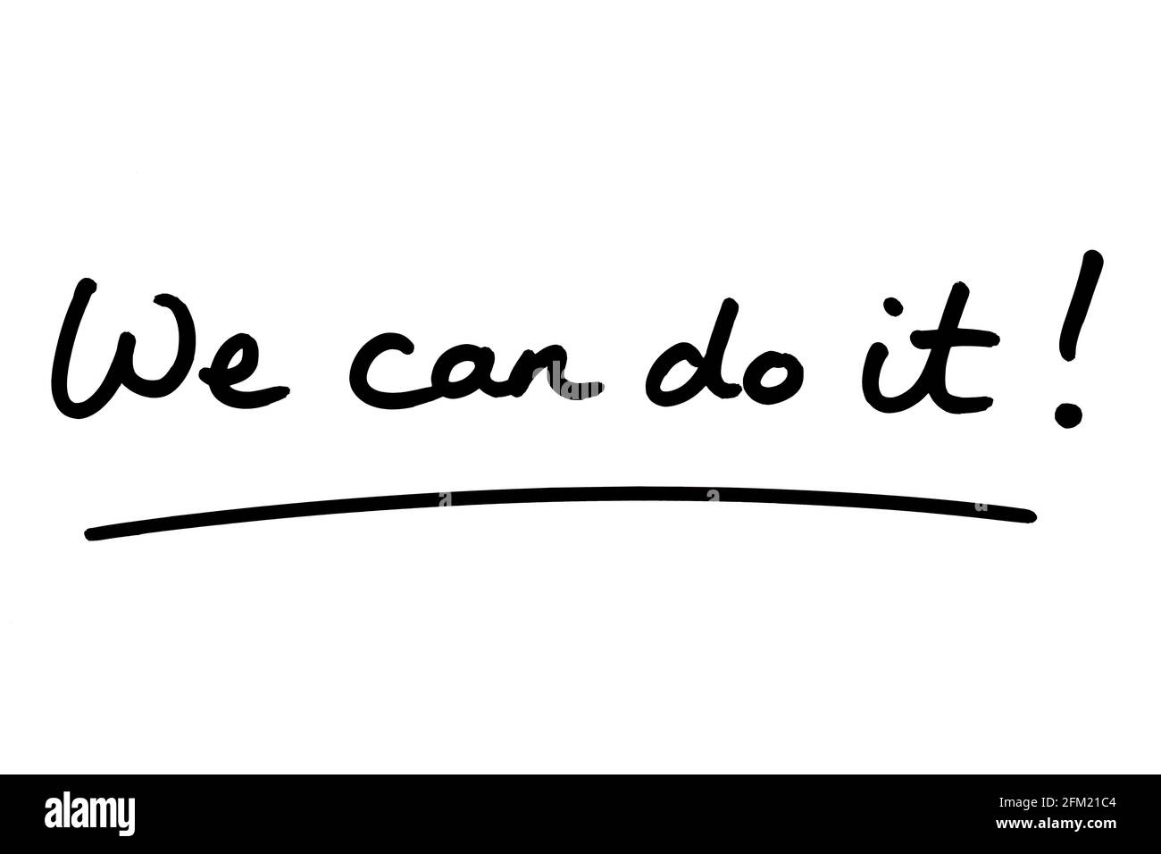 We can do it! handwritten on a white background Stock Photo - Alamy