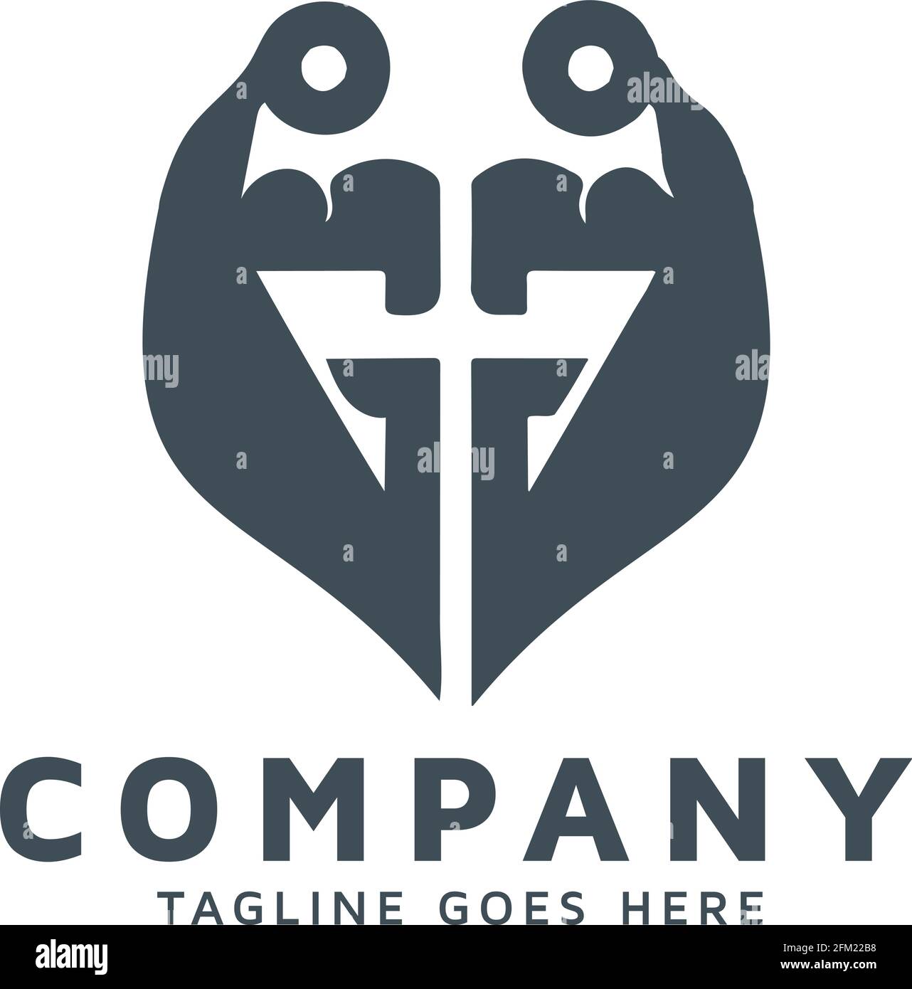 Physical Fitness Letter G with fitness apparel vector template download ...