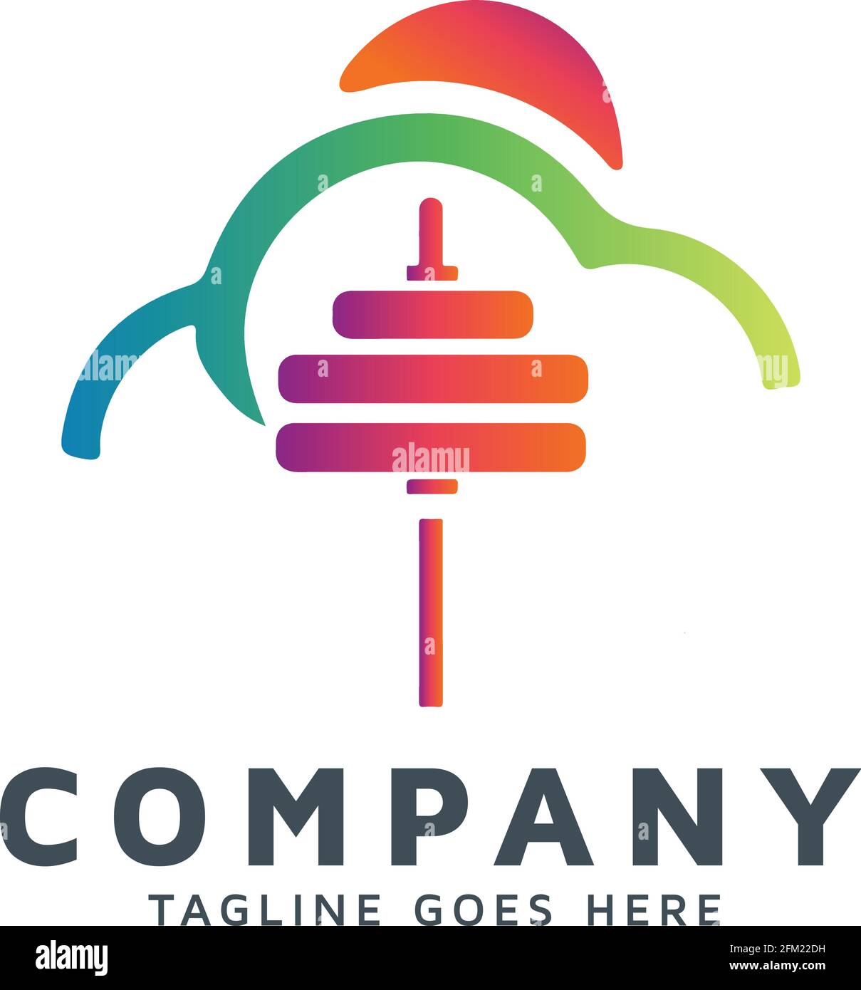 Cloud with fitness apparel vector template download logos Stock Vector ...