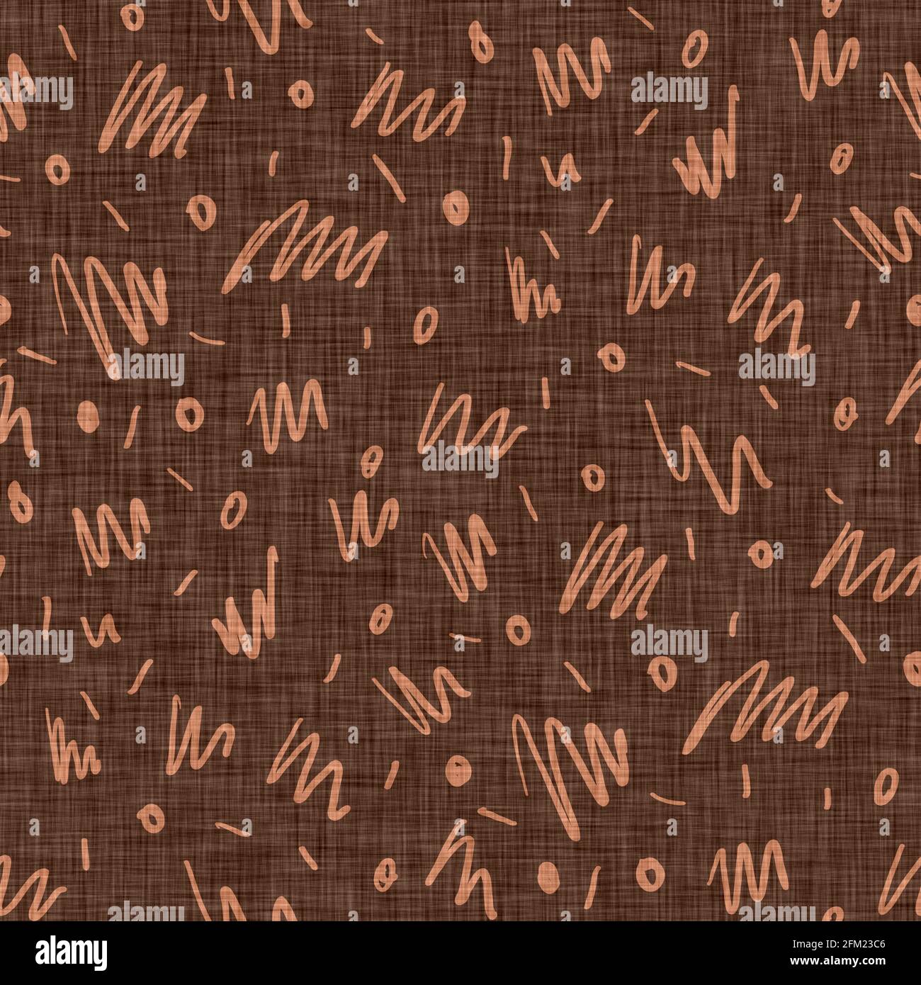 Seamless minimalist doodle flower pattern background. Calm two tone ...