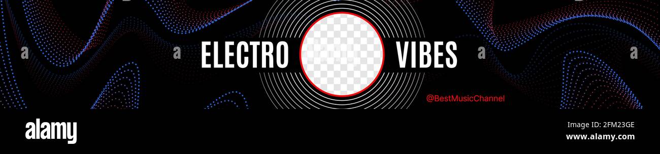 Video Service Cover Profile Header Electro Vibes Banner For Design Your ...