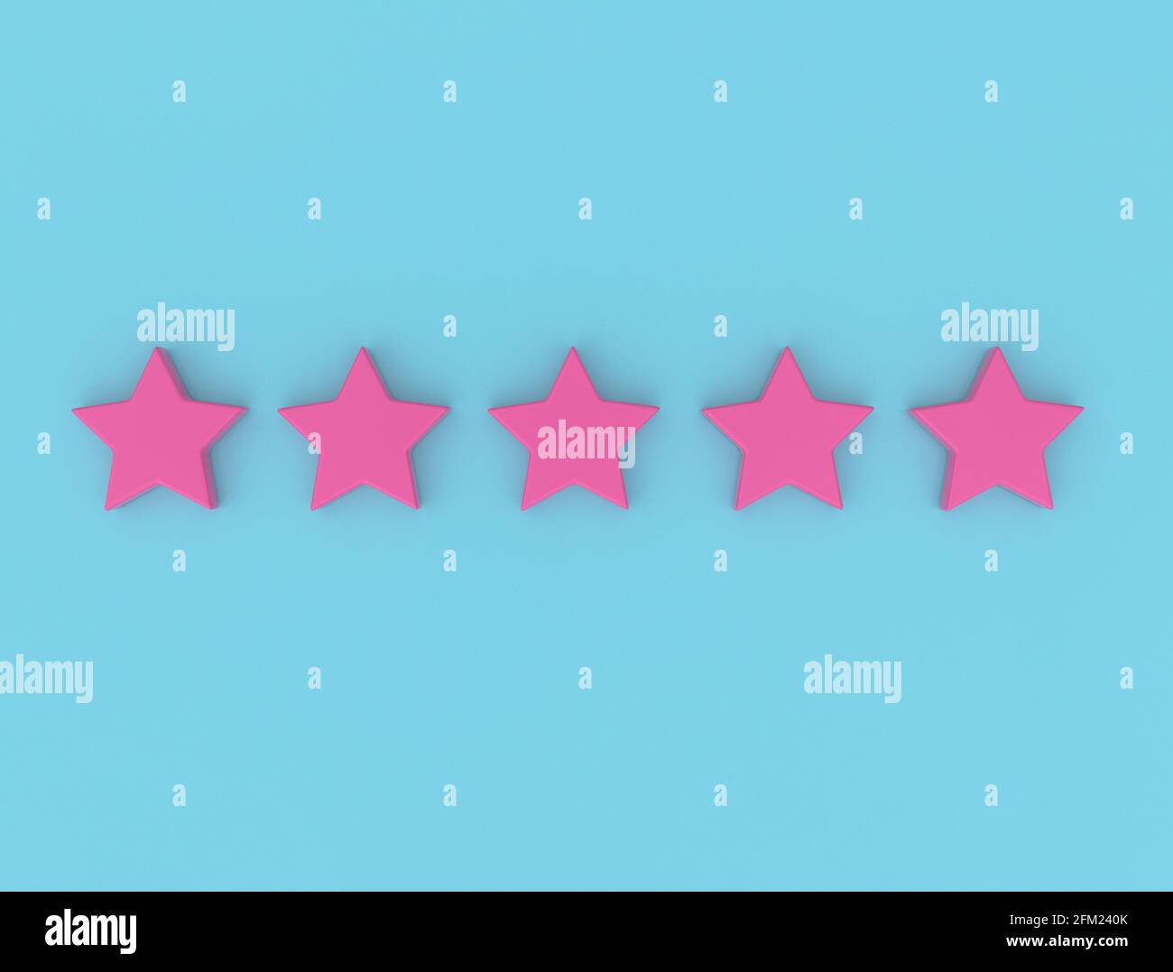 Five stars on a colorful background. Rating of a hotel, restaurant ...