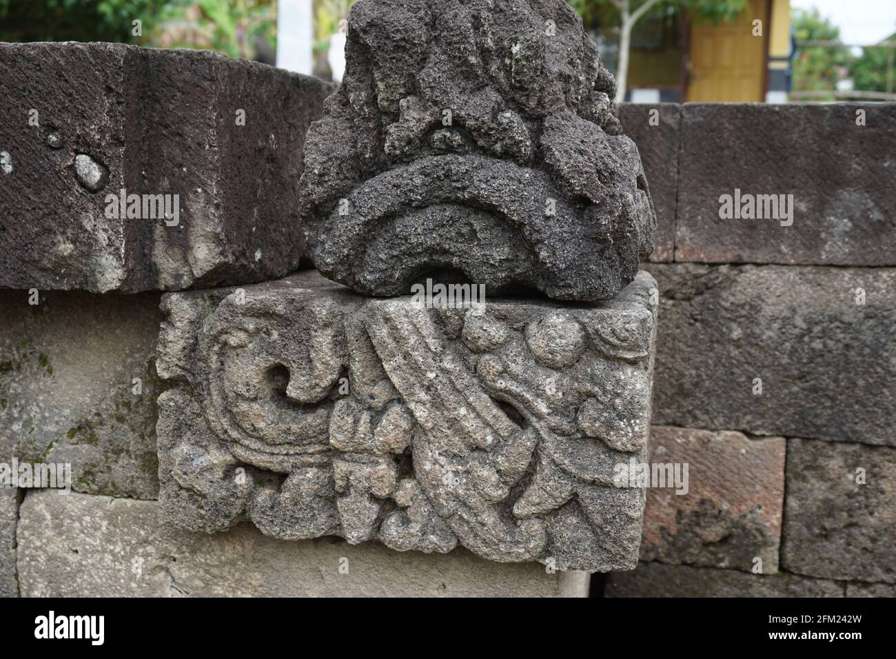 Blitar, East Java, Indonesia - April 25th, 2021 : carving stone on ...