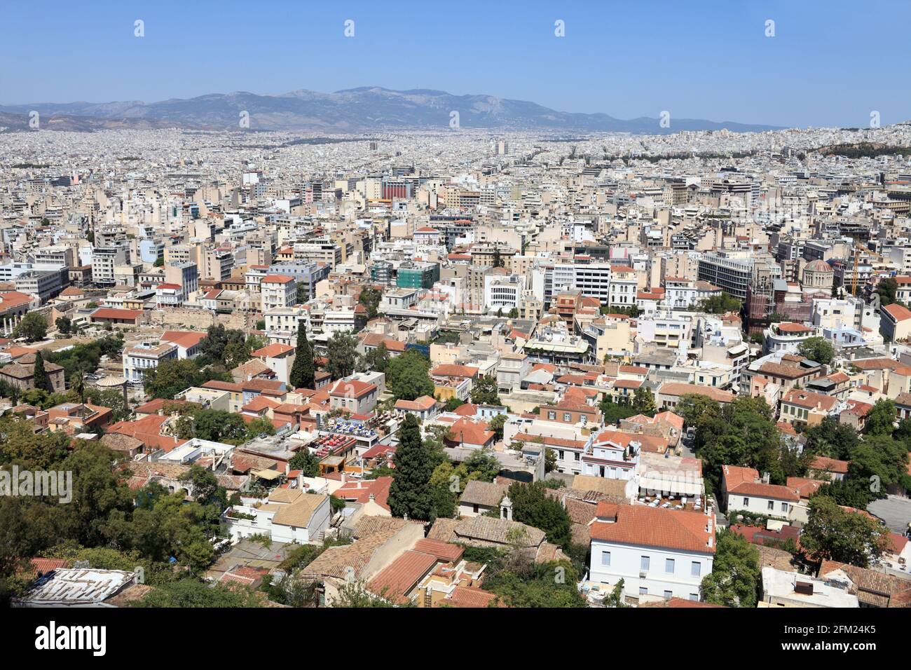 The Athens city from acropolis in summer Stock Photo - Alamy