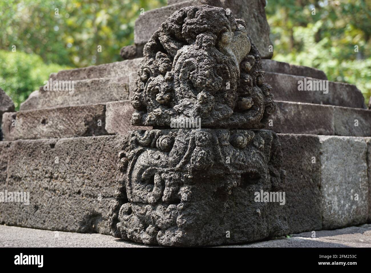 Blitar, East Java, Indonesia - April 25th, 2021 : carving stone on ...